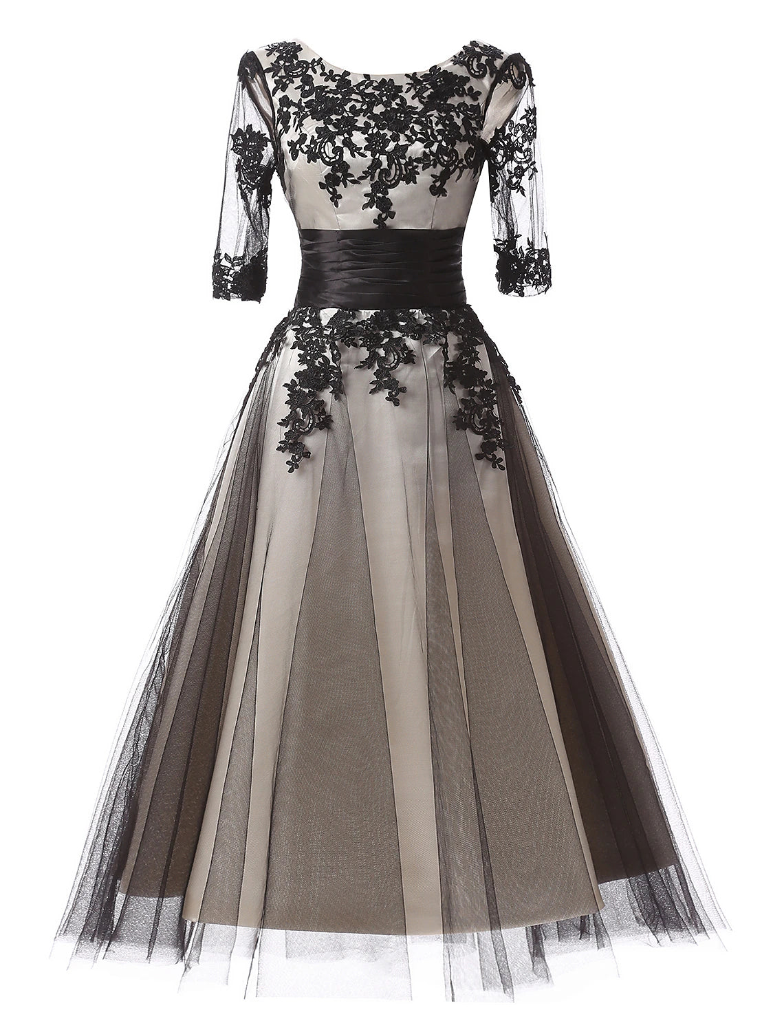 Ball Gown Evening Gown Color Block Dress Formal Evening Ankle Length H ...