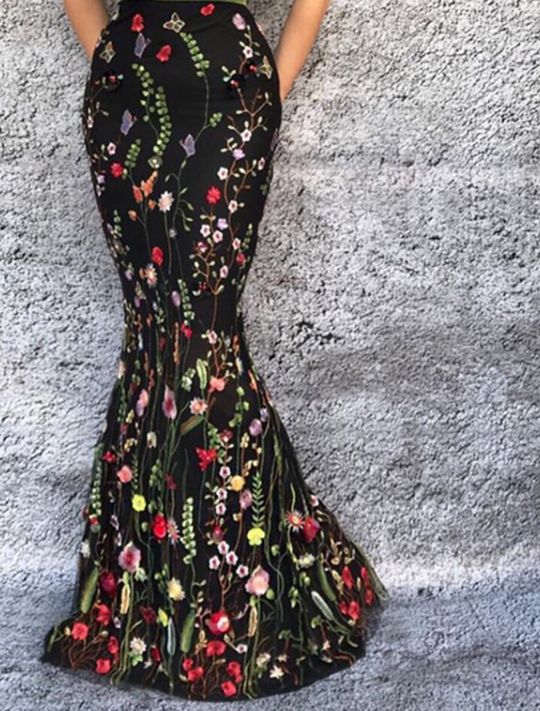 Mermaid / Trumpet Prom Dresses Floral Dress Wedding Guest Wedding Part ...