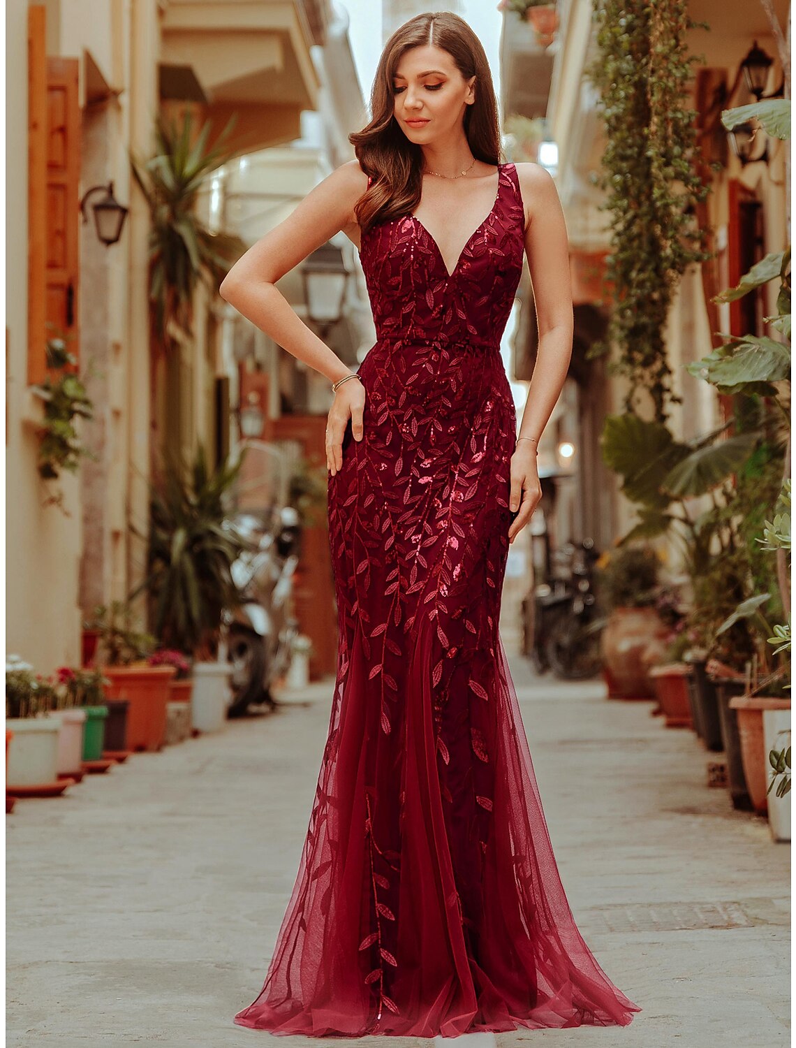 Mermaid / Trumpet Sparkle Sexy Prom Formal Evening Valentine's Day Dre ...